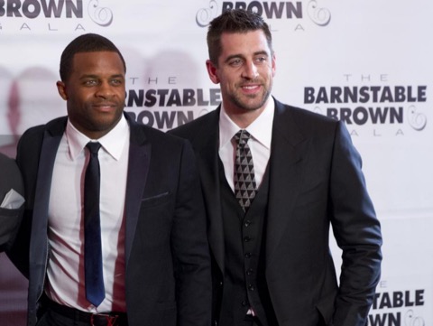 Aaron Rodgers and Randall Cobb at Kentucky Derby