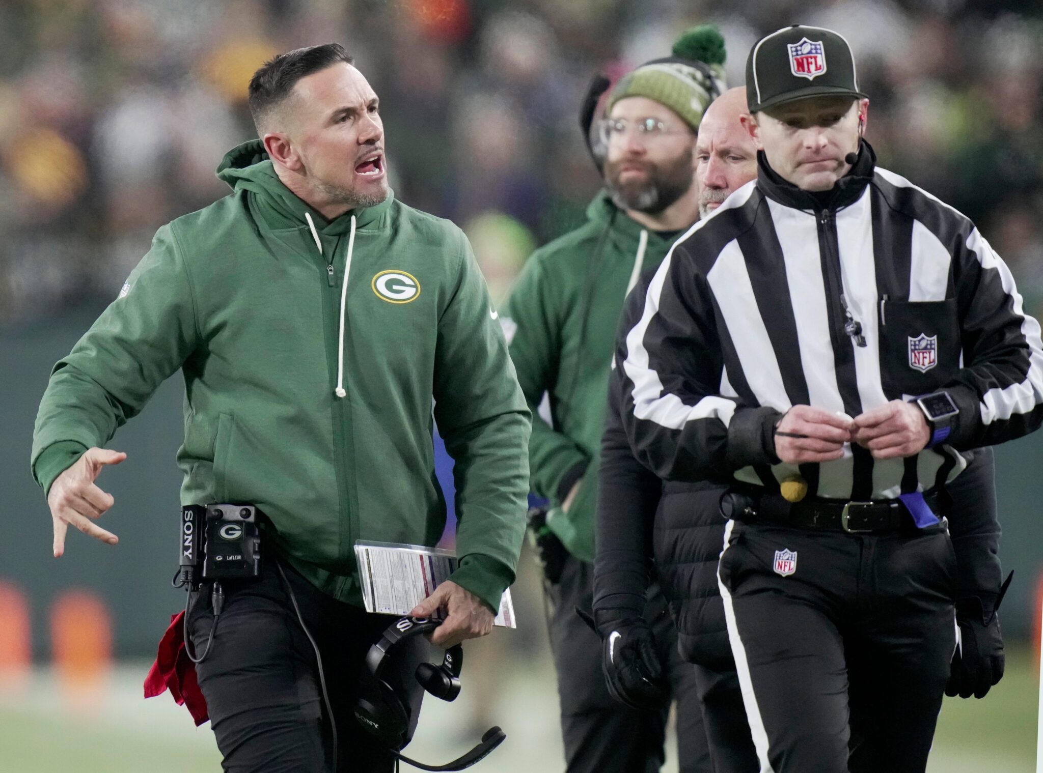 Angry Matt LaFleur Approaches NFL Official Over Controversial Packers ...